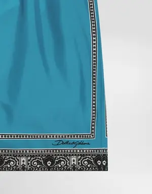 Dolce & Gabbana Fabric Swim Trunks With Bandanna Beachwear - Print