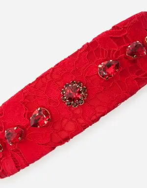 Dolce & Gabbana Headband With Jewellery Application Multi-colo Viscose