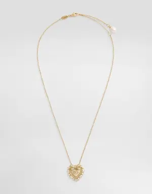 Dolce & Gabbana Devotion Necklace 18 Carat Yellow And Diamonds Necklaces - Gold