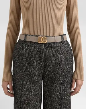 Dolce & Gabbana Plongé Calfskin Dg Logo Belt Belts