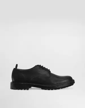 Dolce & Gabbana Calfskin Derby Shoes Lace-ups - Black