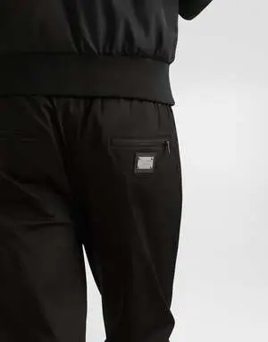Dolce & Gabbana Cotton Jogging Shorts With Logo Detail - Black