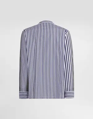 Dolce & Gabbana Striped Poplin Vanity Robe Shirts