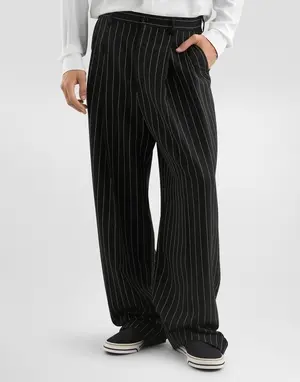 Dolce & Gabbana Chalk-stripe Wool Trousers