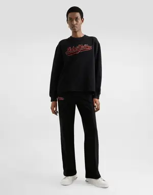 Dolce & Gabbana Fleece Jogging Pants With Patch Pants And Shorts