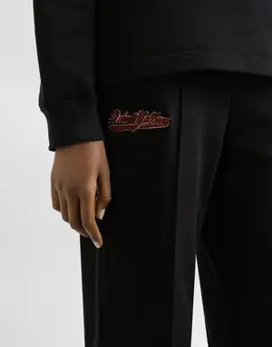 Dolce & Gabbana Fleece Jogging Pants With Patch Pants And Shorts