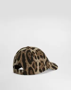 Dolce & Gabbana Leopard- Stretch Drill Baseball Hat Accessories Animal