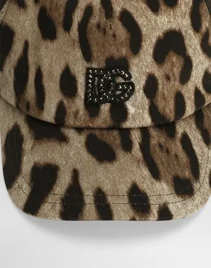 Dolce & Gabbana Leopard- Stretch Drill Baseball Hat Accessories Animal