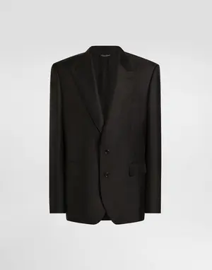 Dolce & Gabbana Sicilia Light Single-breasted Silk Twill Jacket Suits And Blazers - Black