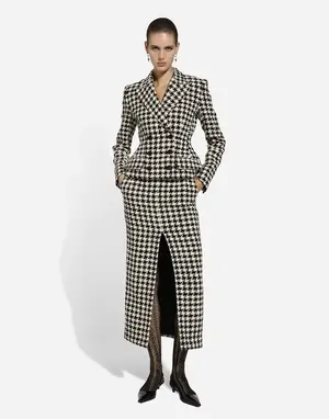 Dolce & Gabbana Long Macro-houndstooth Skirt Skirts