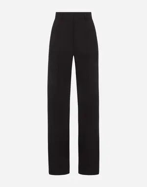 Dolce & Gabbana Flared Woolen Pants Pants And Shorts - Black