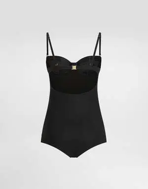Dolce & Gabbana Balconette One-piece Swimsuit - Black