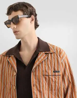 Dolce & Gabbana Crinkled Striped Vanity Shirt Shirts Multi-colored