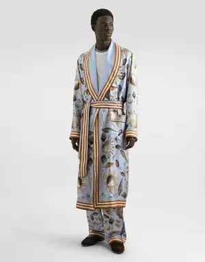 Dolce & Gabbana Shell-print Silk Twill Trousers