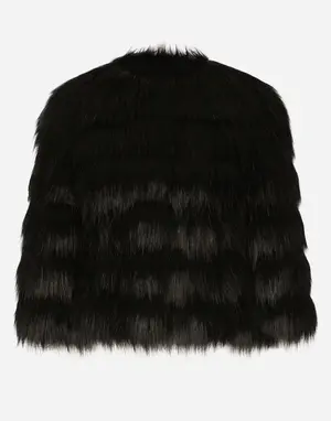 Dolce & Gabbana Faux Fur Jacket Blazers Faux Fur - Black