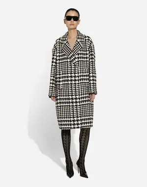 Dolce & Gabbana Oversize Houndstooth Coat Coats And Jackets