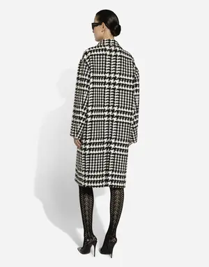 Dolce & Gabbana Oversize Houndstooth Coat Coats And Jackets