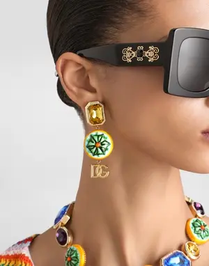 Dolce & Gabbana Clip Earrings Bijoux Multi-colored Metal