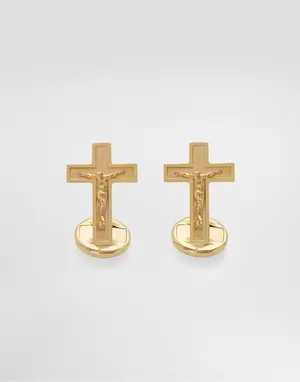 Dolce & Gabbana Sicily Cufflinks 18 Carat Yellow And Rubies - Gold