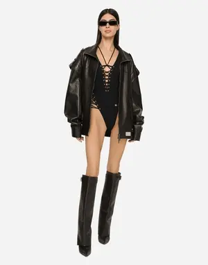 Dolce & Gabbana Oversize Bullskin Jacket Coats And Jackets Leather