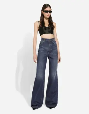 Dolce & Gabbana Flared Denim Jeans Denim And Jeans Multi-colored - Blue