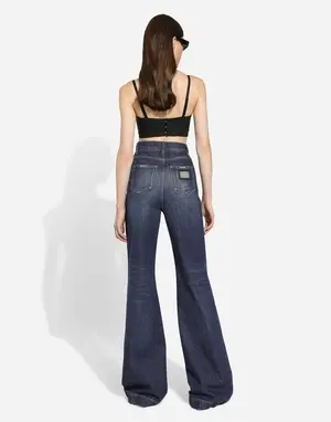 Dolce & Gabbana Flared Denim Jeans Denim And Jeans Multi-colored - Blue
