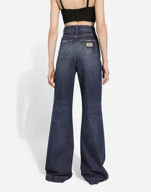 Dolce & Gabbana Flared Denim Jeans Denim And Jeans Multi-colored - Blue