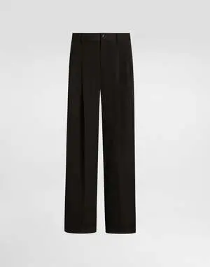 Dolce & Gabbana Wool Gabardine Trousers Pants And Shorts Wool - Black