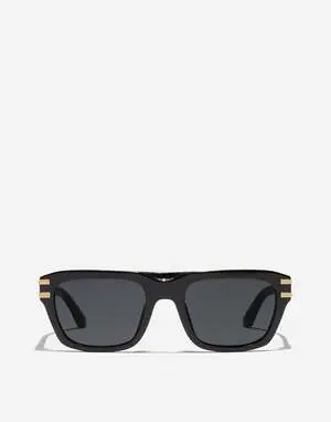 Dolce & Gabbana Dg Griffe Acetate Rectangle Sunglasses - Black