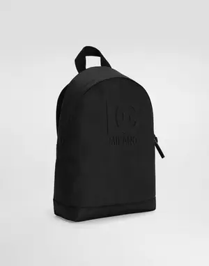 Dolce & Gabbana Nylon Backpack With Dg Patch Accessories - Black