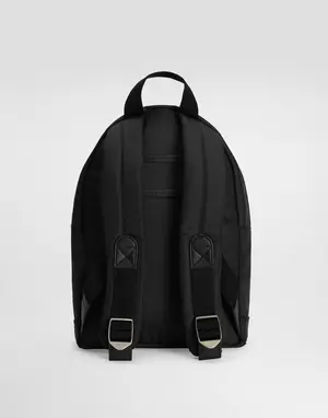 Dolce & Gabbana Nylon Backpack With Dg Patch Accessories - Black