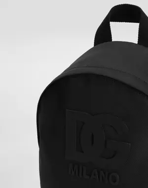 Dolce & Gabbana Nylon Backpack With Dg Patch Accessories - Black