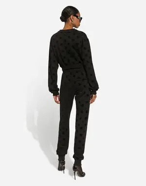 Dolce & Gabbana Jersey Jogging Pants With Flocked Dg Logo Print