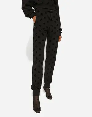 Dolce & Gabbana Jersey Jogging Pants With Flocked Dg Logo Print
