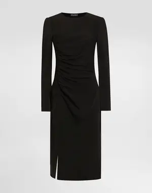 Dolce & Gabbana Structured Cady Dress Dresses Viscose - Black