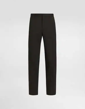 Dolce & Gabbana Stretch Wool Canvas Trousers Pants And Shorts - Black