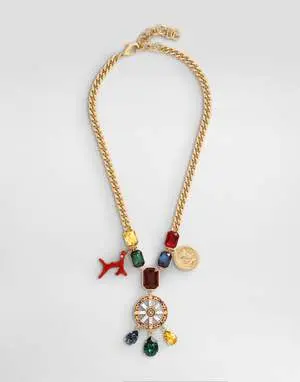 Dolce & Gabbana Carretto Wheel Pendant Necklace - Gold