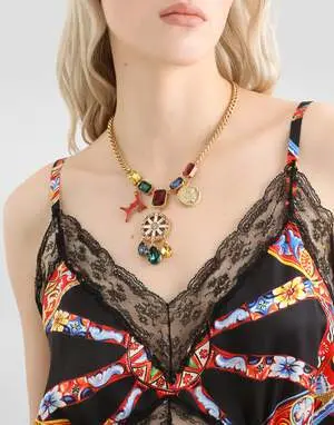 Dolce & Gabbana Carretto Wheel Pendant Necklace