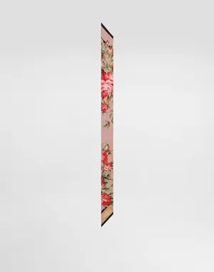 Dolce & Gabbana Rose Bouquet-print Silk Twill Bandeau 6x100 Collection - Multicolor