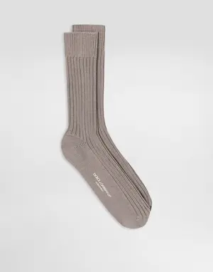 Dolce & Gabbana Cotton And Wool Socks Socks Gray - Grey