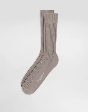 Dolce & Gabbana Cotton And Wool Socks Socks Gray