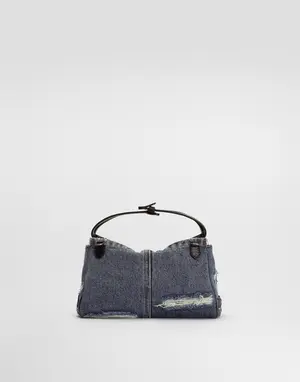 Dolce & Gabbana Vittoria Patchwork Denim Shoulder Bag