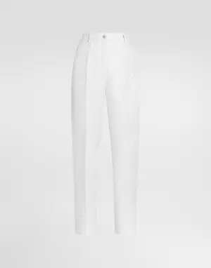 Dolce & Gabbana Brocade Trousers - White