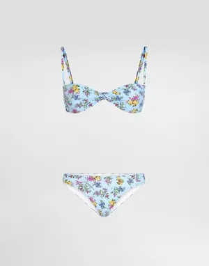 Dolce & Gabbana Small Floral-print Bikini Swimwear