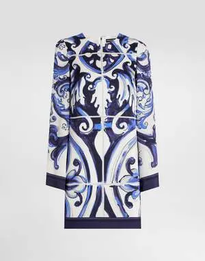 Dolce & Gabbana Majolica- Charmeuse Dress - Print