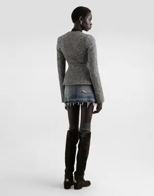 Dolce & Gabbana Single-breasted Jacket In Wool Chevron Blazers