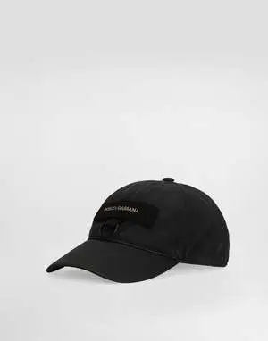 Dolce & Gabbana Drill Baseball Cap Hats And Gloves - Black