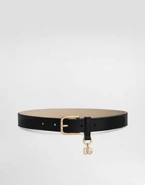 Dolce & Gabbana Calfskin Logo Belt Accessories Leather - Black