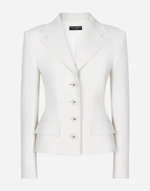 Dolce & Gabbana Single-breasted Woolen Jacket Blazers - White