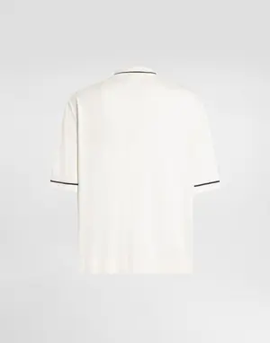 Dolce & Gabbana Silk And Cotton Shirt With Twill Sweaters And Cardigans - Multicolor